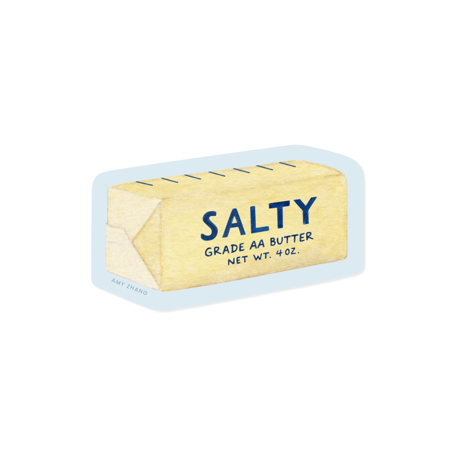 Salty Butter Stick — Sassy Food Pun Vinyl Sticker | Little Rad House